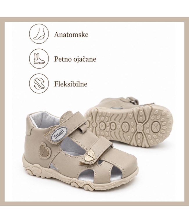 STTEFI DEČIJE POLUSANDALE - BEIGE