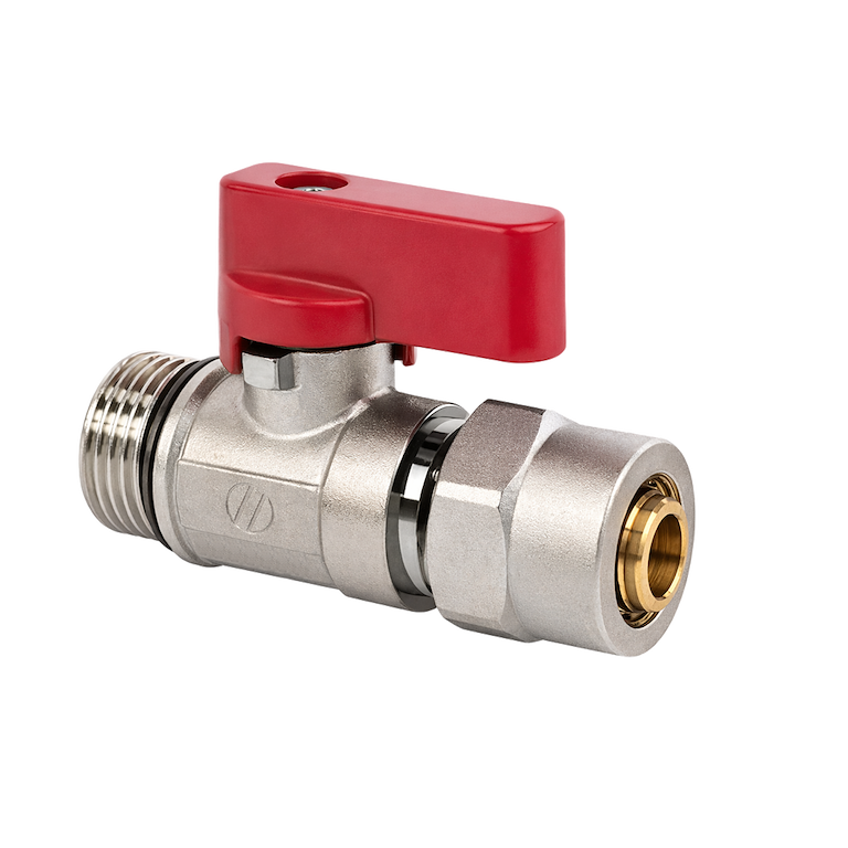 Kugla ventil mini za Pe-Al-Pex M16X1/2" ARCO-crvena 868015