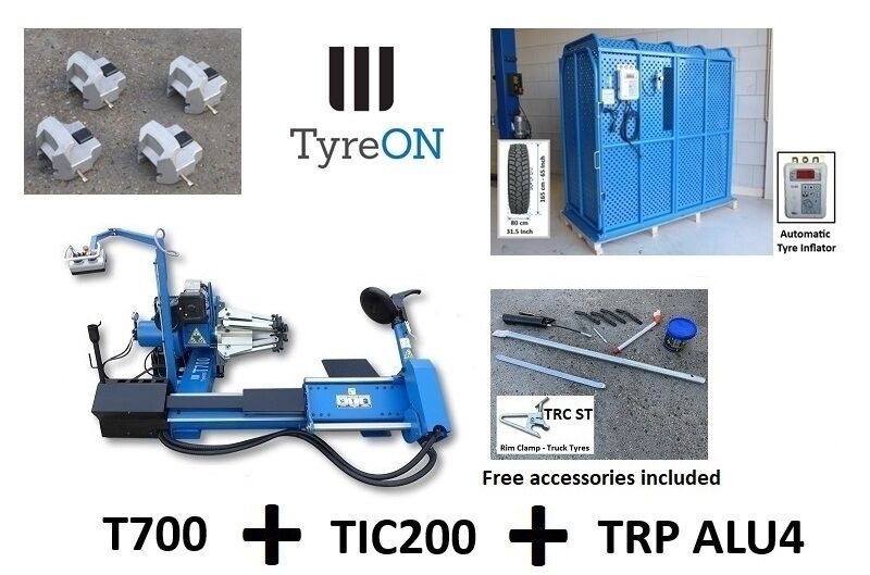 Novi TyreON T700 Truck tyre changer 42 Inch 2-Speed + TIC200 inflation cage menjač guma za kamione