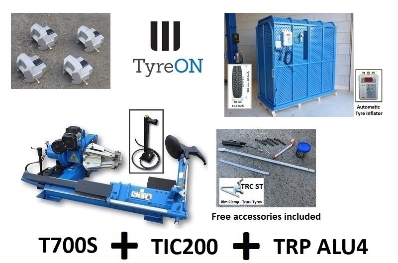 Novi TyreON T700S 42 Inch truck tyre changer + TIC200 Safety cage + TRP AL menjač guma za kamione