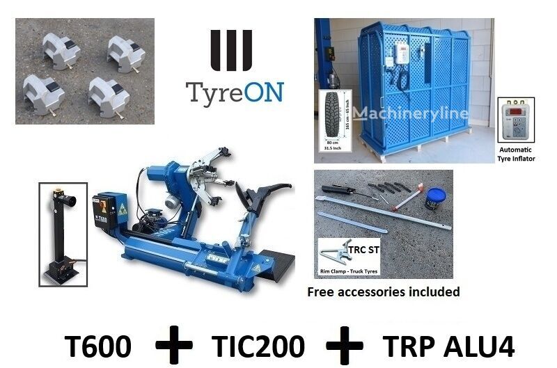 Novi TyreON T600 Truck tyre changer 26 Inch + TIC200 Safety inflation cage + menjač guma za kamione