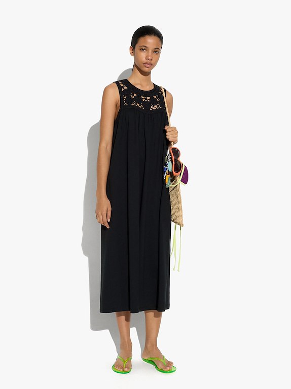 DRESS WITH COTTON CROCHET DETAIL