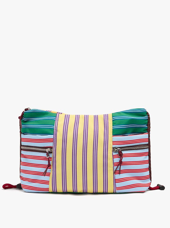NYLON NECESSAIRE WITH STRIPES