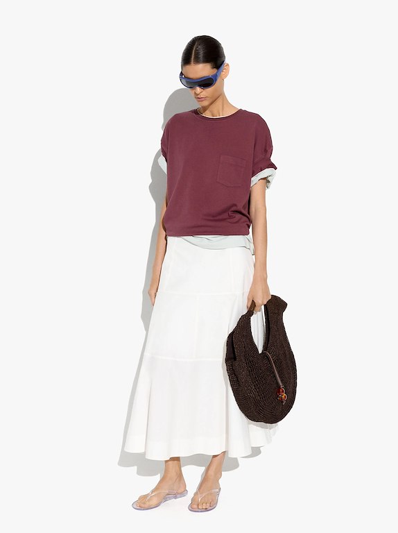 PLAIN COTTON T-SHIRT WITH POCKET