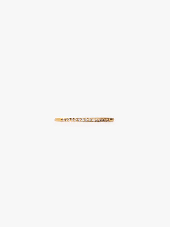 THIN RING WITH CUBIC ZIRCONIA 18K GOLD PLATED - 925 STERLING SILVER