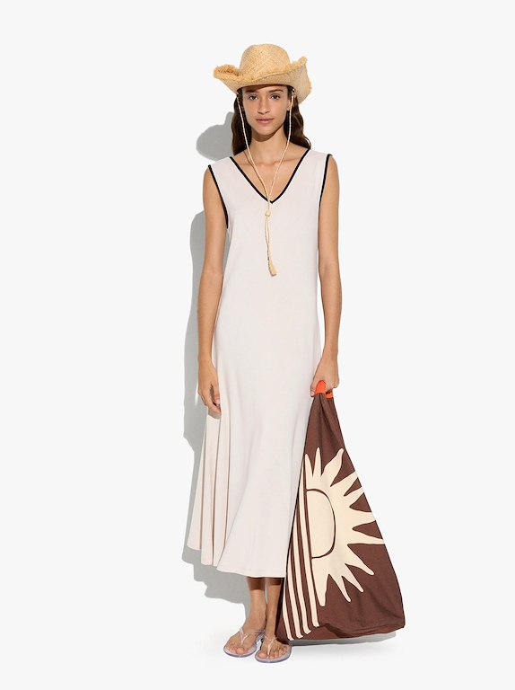 MIDI DRESS WITH V-NECK