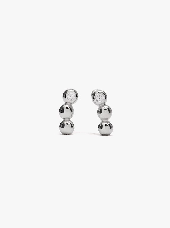 EARRINGS WITH ZIRCONIA SILVER-PLATED