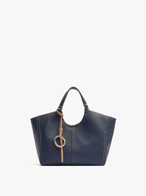 PLAIN TOTE BAG WITH ZIPPER CLOSURE