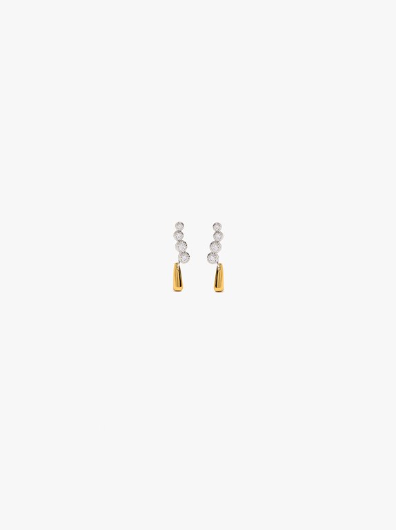 BICOLOR EARRINGS WITH ZIRCONIA