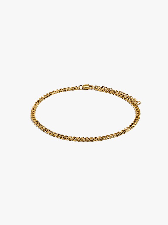 ANKLE BRACELET WITH LINKS - STAINLESS STEEL