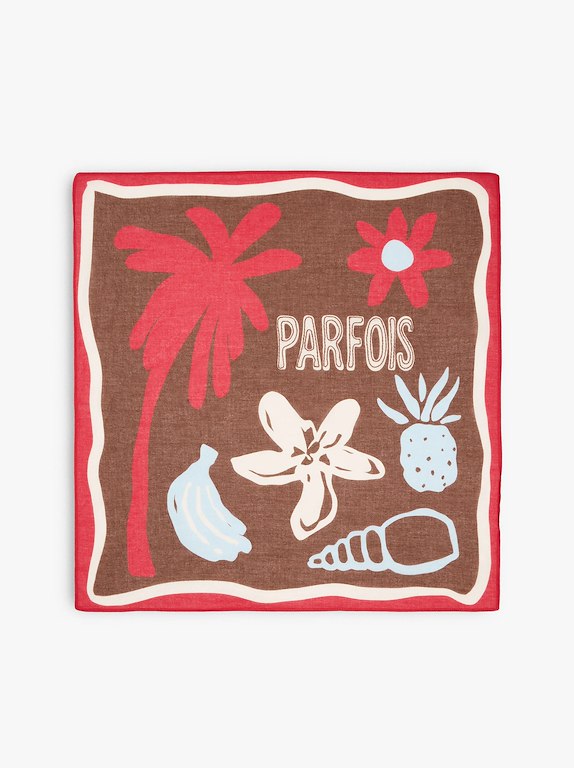 PRINTED SQUARE SCARF 100% COTTON