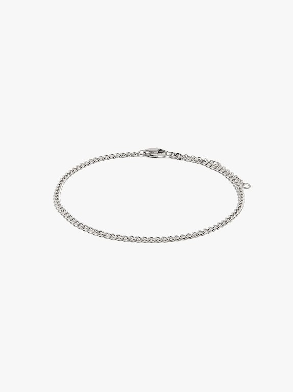 ANKLE BRACELET WITH LINKS - STAINLESS STEEL