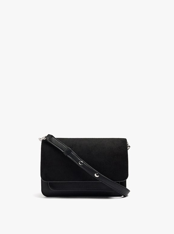 CROSSBODY BAG WITH FLAP SOFT TEXTURE