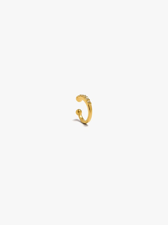 EARCUFF WITH CUBIC ZIRCONIA - STAINLESS STEEL