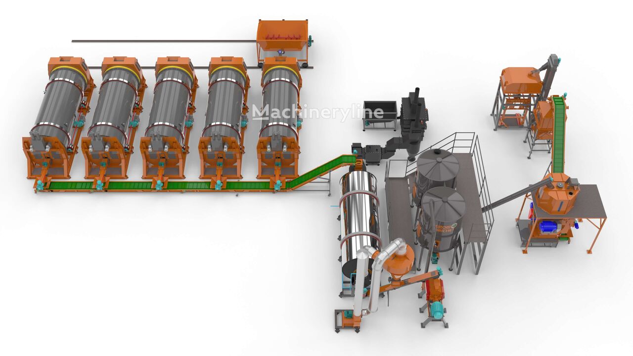 Briquetting Technology Linie procesare gunoi grajd 10-12 tone/zi–granulare 500-600kg/h oprema za proizvodnju đubriva