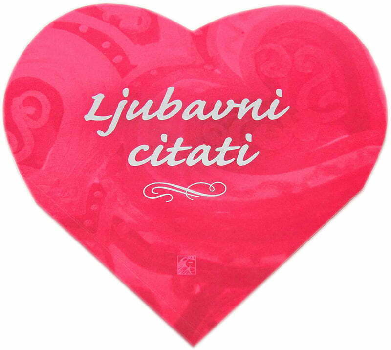 Knjiga u obliku srca: Ljubavni citati