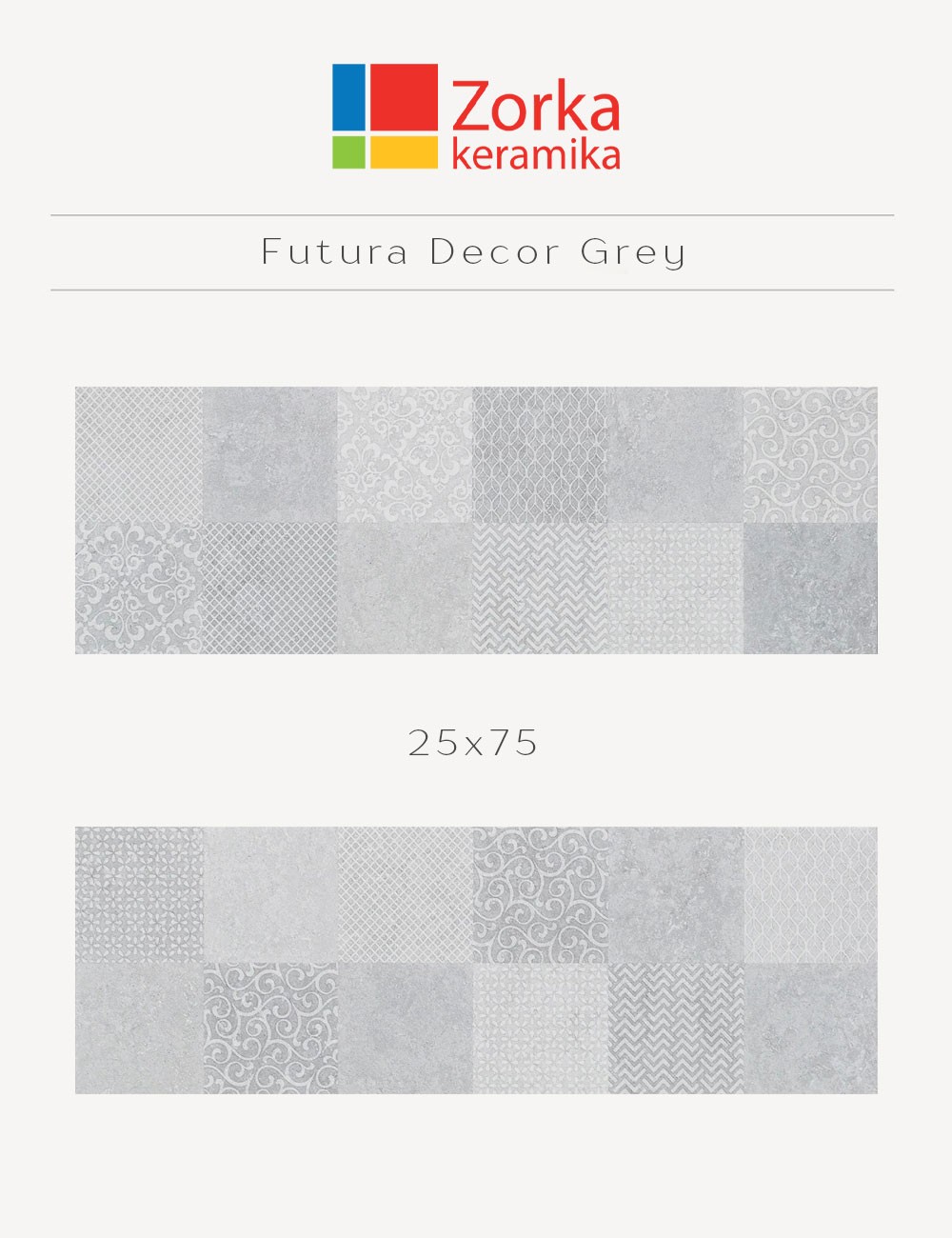 ZORKA KERAMIKA FUTURA DECOR GREY 30X80 PODNE I ZIDNE PLOČICE