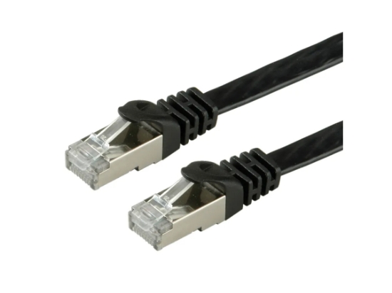 Secomp Value FTP PatchCord Cat6/Cl.E, flat, crna, 1.0m