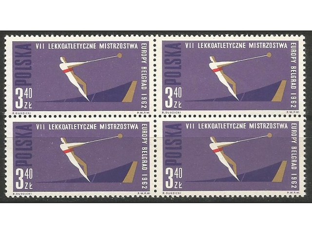 Poljska,EP u atletici u Beogradu 3.40 Zl 1962.,ključna,