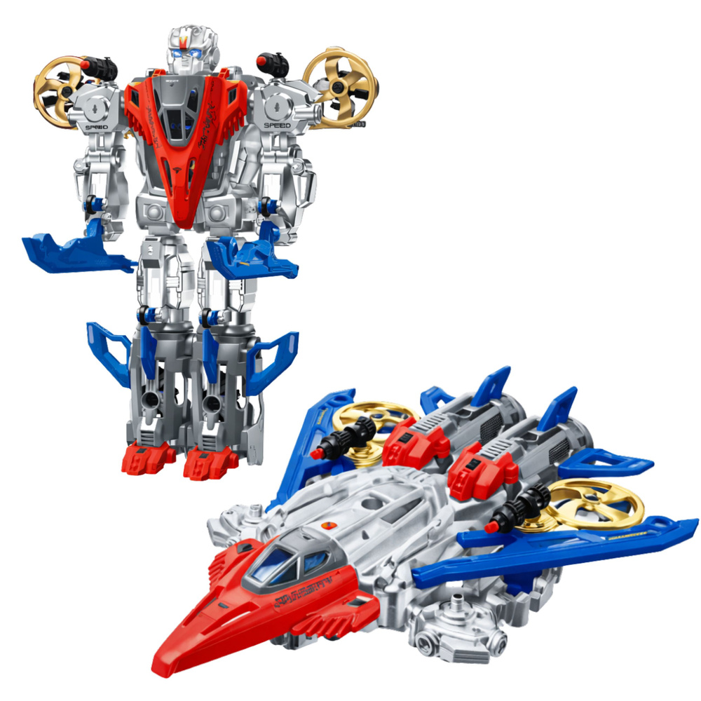 Borbeni avion-robot transformers 2u1 sa 29 elemenata