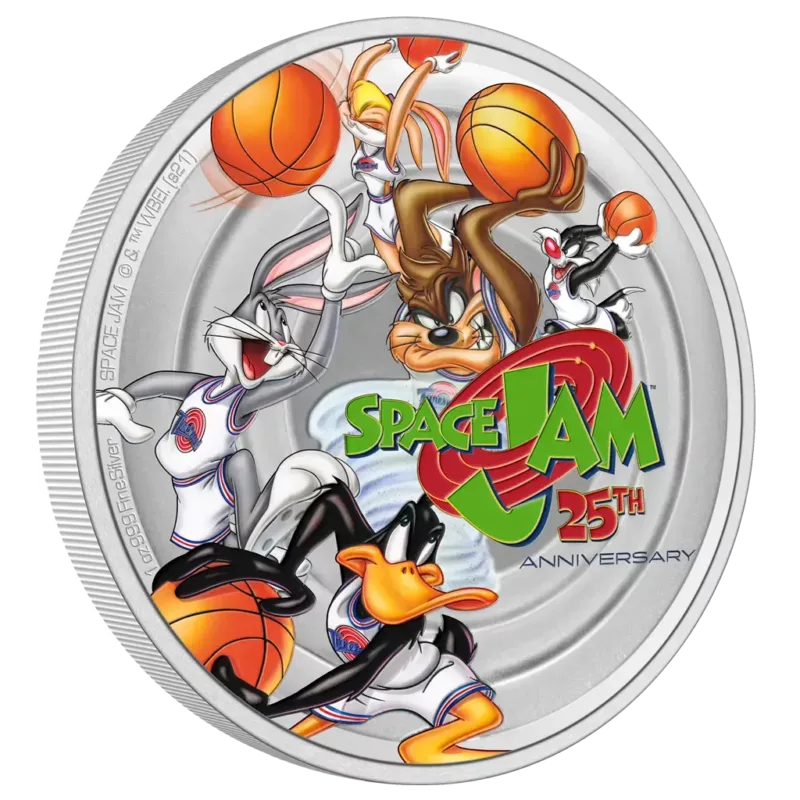 Srebrni novčić Space Jam 25th Anniversary 1 oz (2021) – Svemirski basket