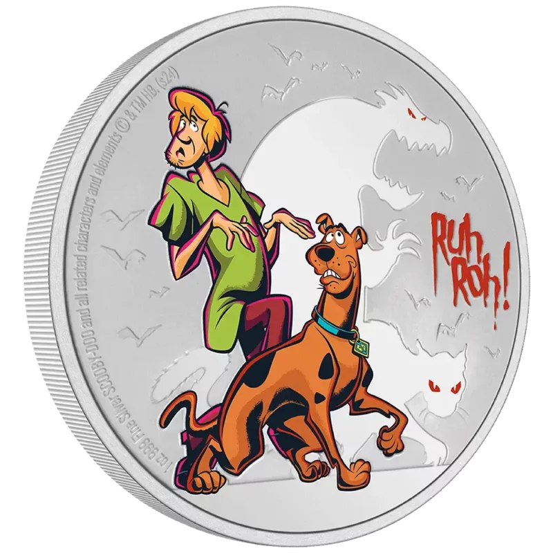Srebrni novčić Warner Bros Scooby-Doo 1 oz (2024) – Skubi Du