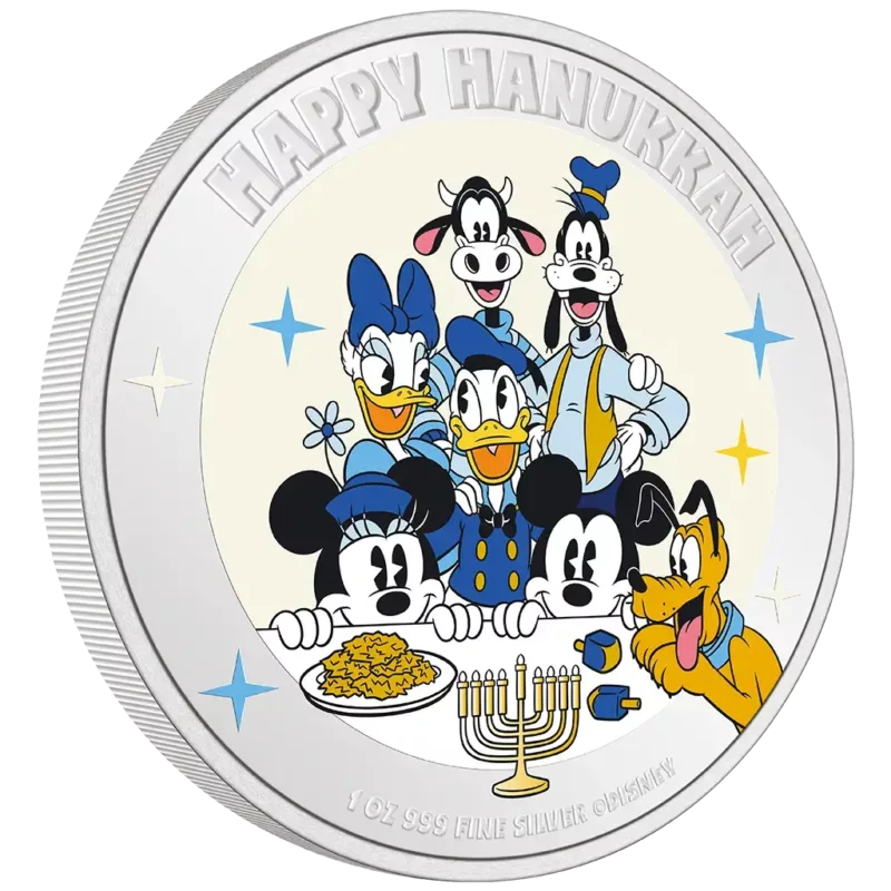 Srebrni novčić Disney Happy Hanukkah 1 oz (2024) – Hanuka