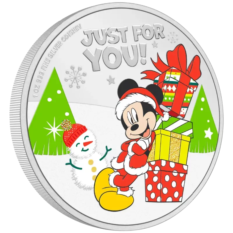 Srebrni novčić Disney Season’s Greetings 1 oz (2021) – Mickey Mouse