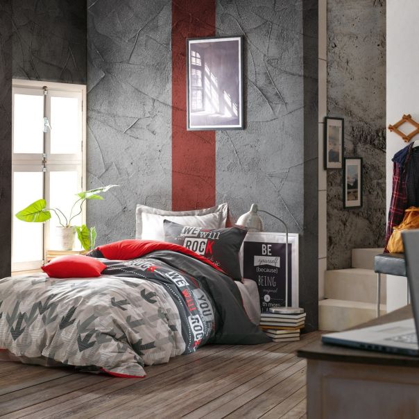 DEKOR DOM Posteljina CB RANFORCE SINGLE 140x200 - Girls&Boys - ROCK