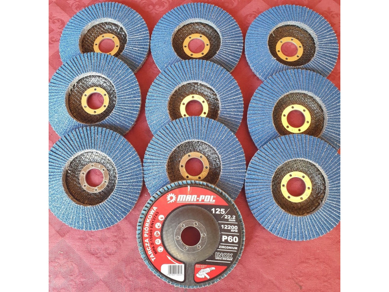 Lepezaste brusne ploče-polirke - fi125mm - 10 komada