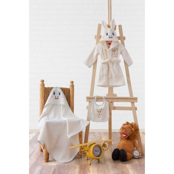 DEKOR DOM Bade mantil set CB BABY BATHROOM SET - ZURAFA