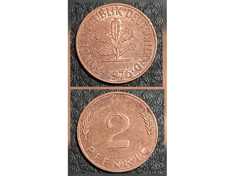 2 Pfennig 1976 J – Nemačka