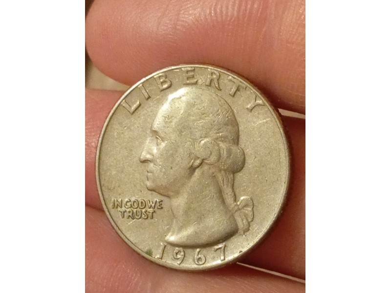 Quarter dollar 1967g.