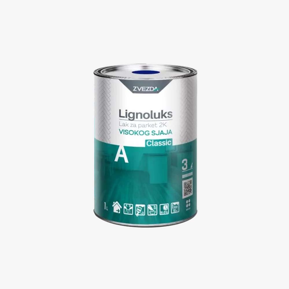 LIGNOLUKS Lak za parket 2K visokog sjaja CLASSIC-komponenta A 1l