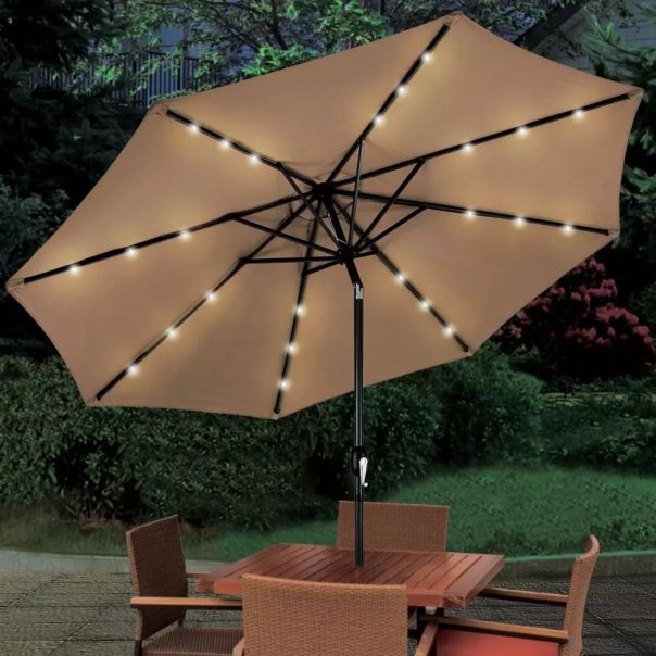 BOLZZ Suncobran sa led osvetljenjem brown