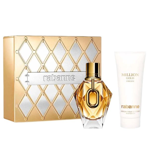 Paco Rabanne Lady Million Gold Set EDP 90ml + Body Lotion 100ml