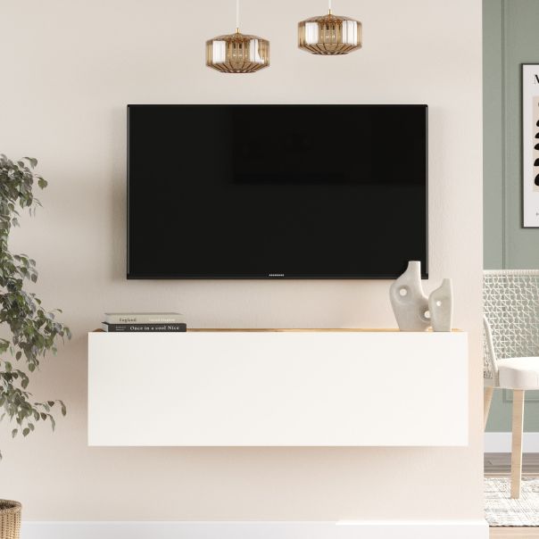 HANAH HOME TV komoda Fr12-Aw, bela/svetlobraon