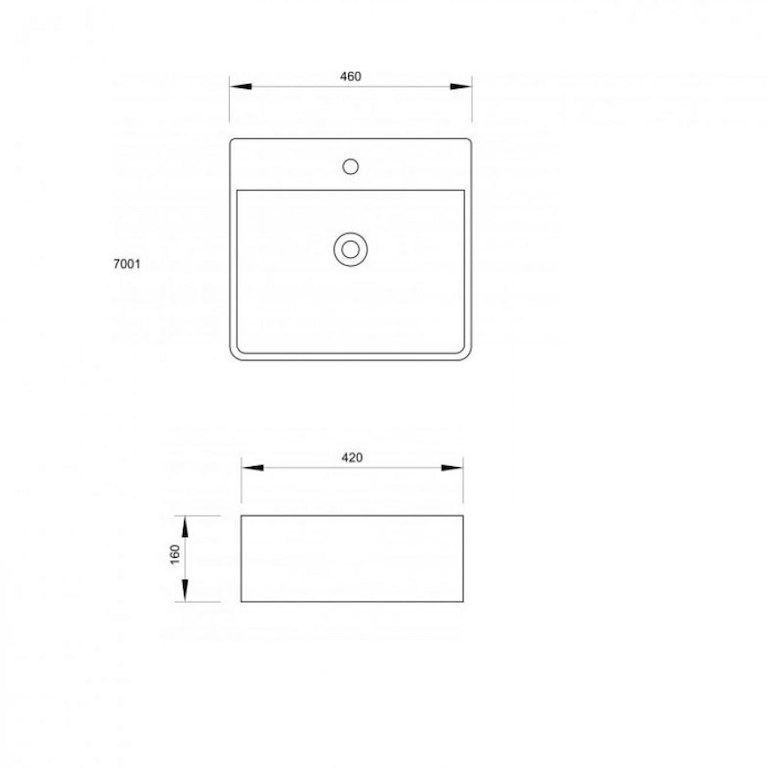 LAVABO 46X42X16 MINOTTI