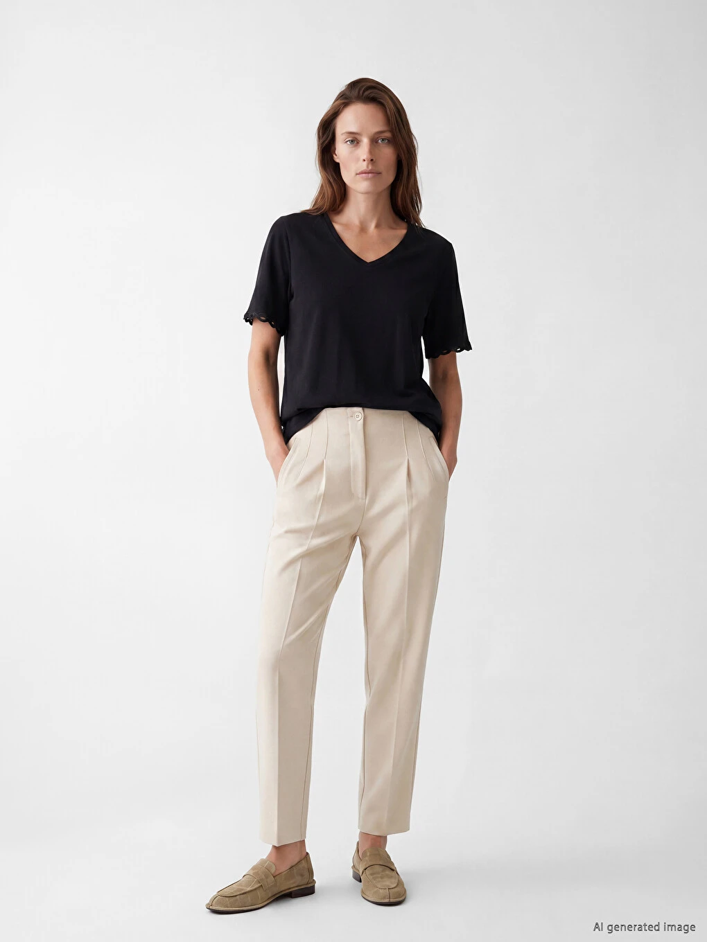 LCW Grace Bluza Sa V Izrezom I Vezenim Detaljima