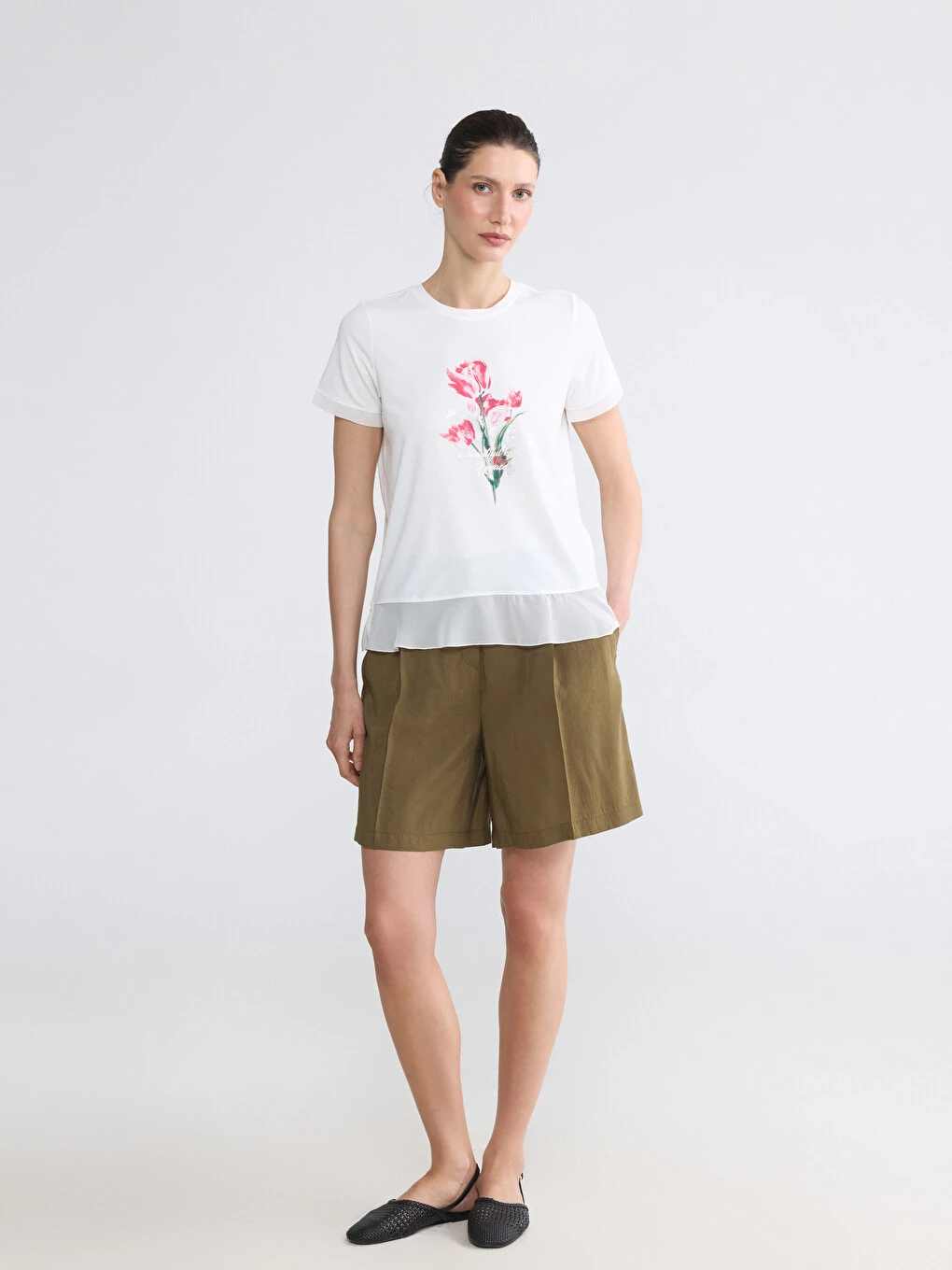 LCW EVERYDAY Bluza Sa Okruglim Izrezom Sa Cvetnim Printom