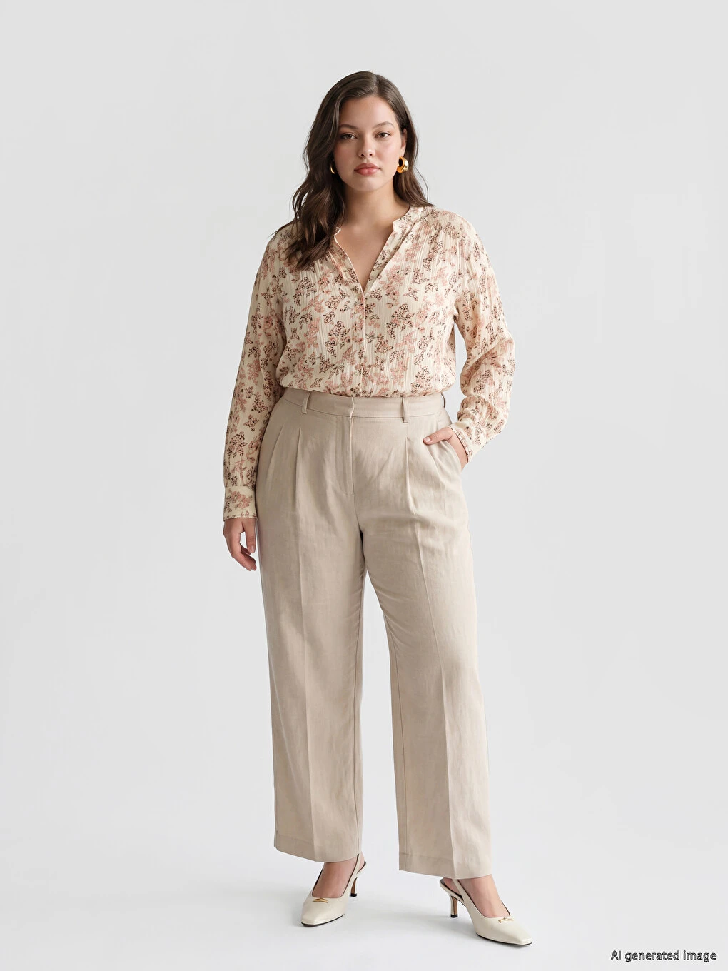LCW Grace Bluza Sa Okovratnikom I Cvetnim Dezenom