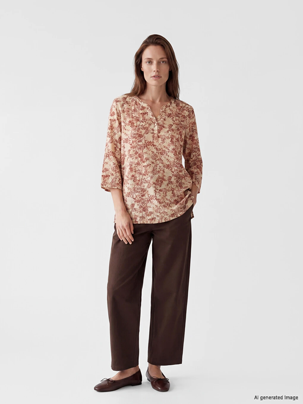 LCW Grace Bluza Sa Okovratnikom I Cvetnim Dezenom