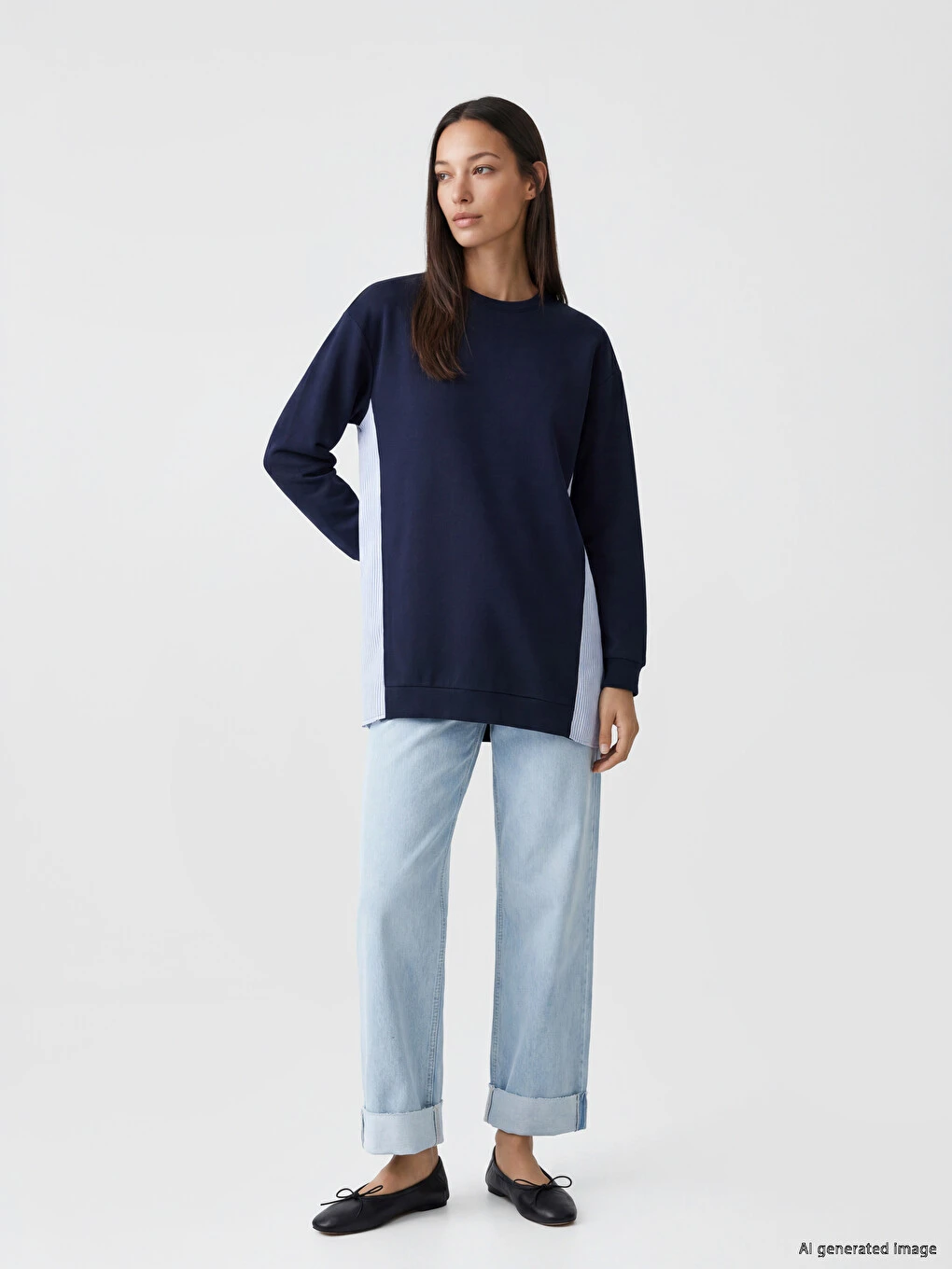 LCW EVERYDAY Ženska Tunika Mekog Dodira Oversize Kroja
