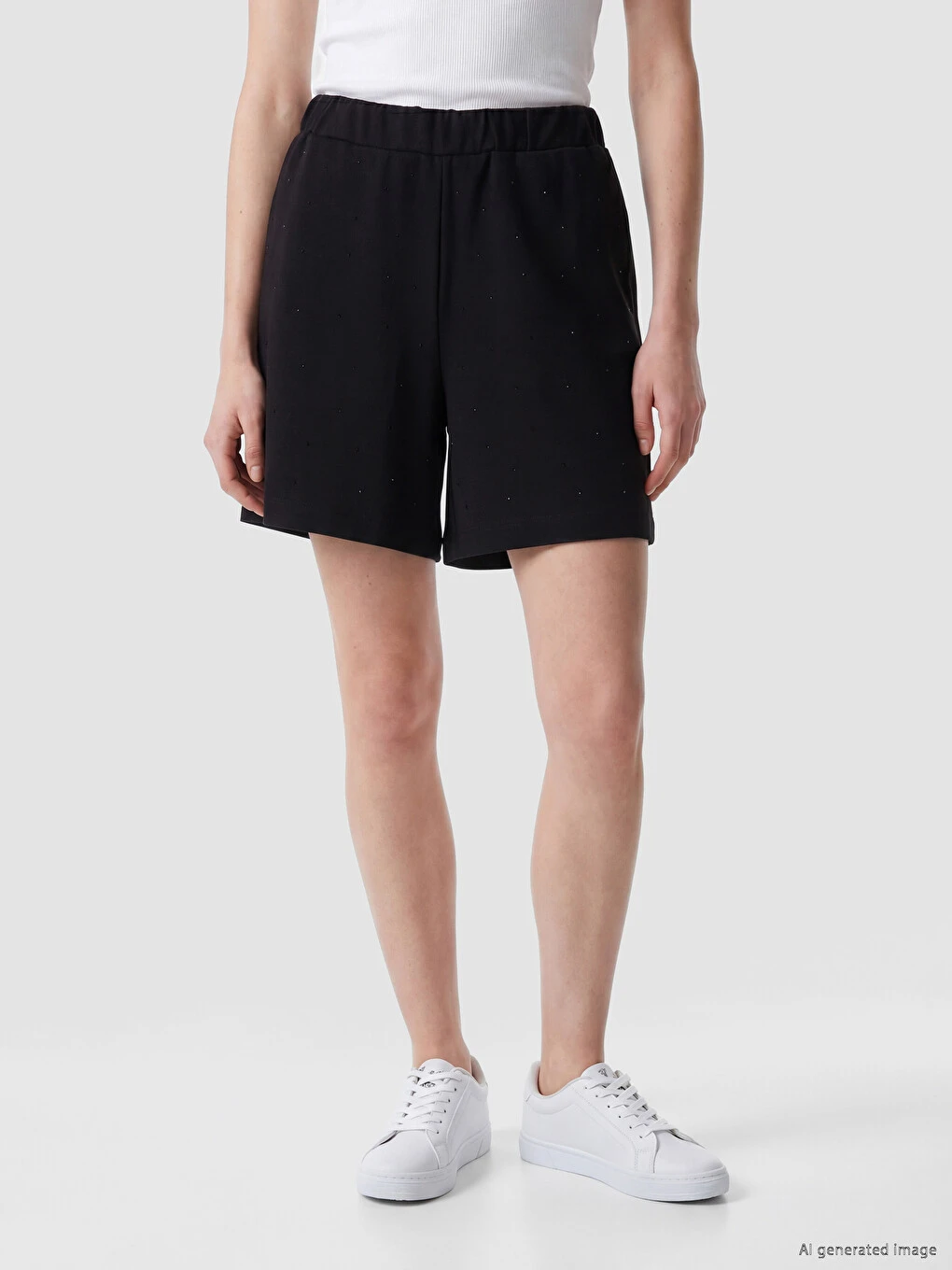 LCW Comfort Soft Touch Ženski Šorts Sa Cirkonima