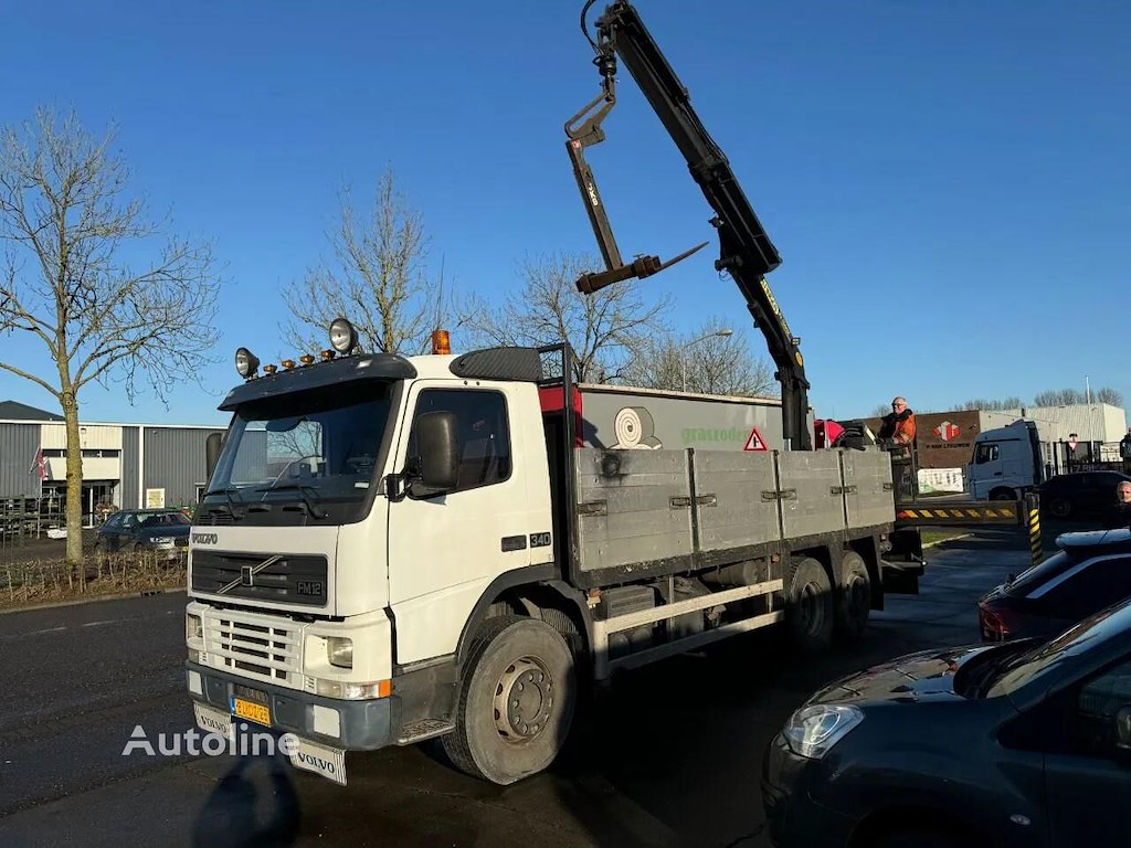 Volvo FM 12.340 6X2 - EURO 3 + PALFINGER PK15002 + LIFT/STEERING AXLE kamion s ravnom platformom
