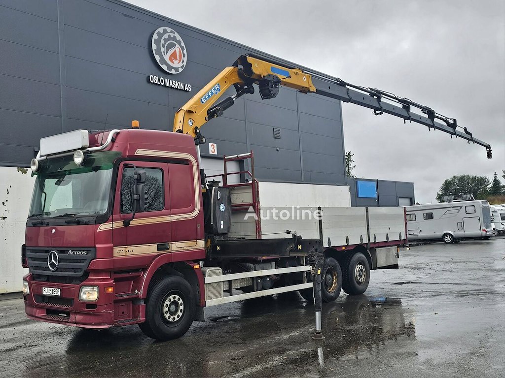 Mercedes-Benz ACTROS 2544, 6X2, 2005 Mod, EFFER 255/6S, 2013 Mod, Watch video. kamion s ravnom platformom