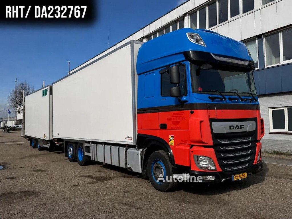 DAF XF 450 6X2 YEAR 2019 COMPLETE + 2 AXLE HERTOGHS kamion hladnjača + prikolica hladnjača