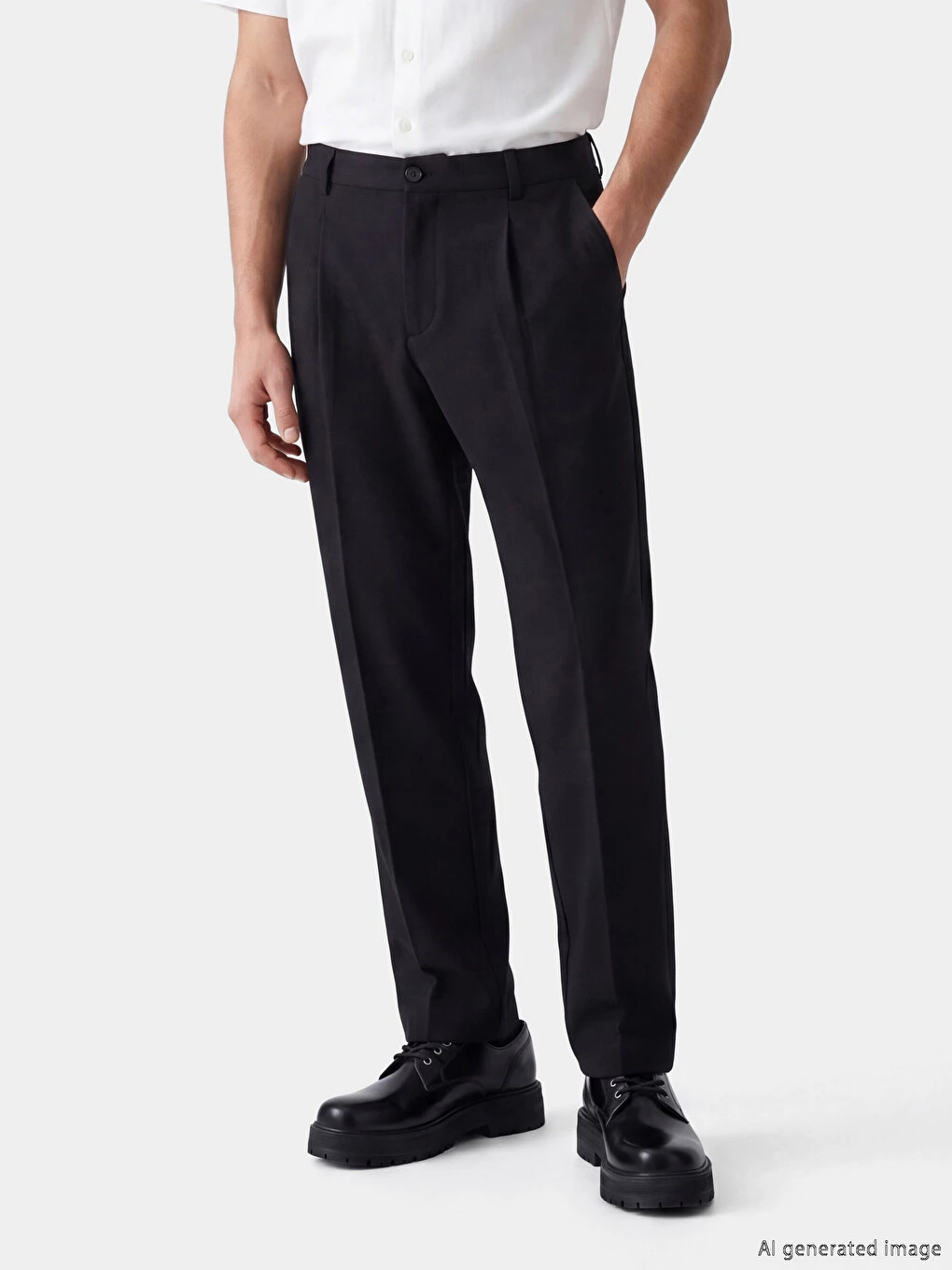 SOUTHBLUE Muške Plisirane Pantalone Regularnog Kroja