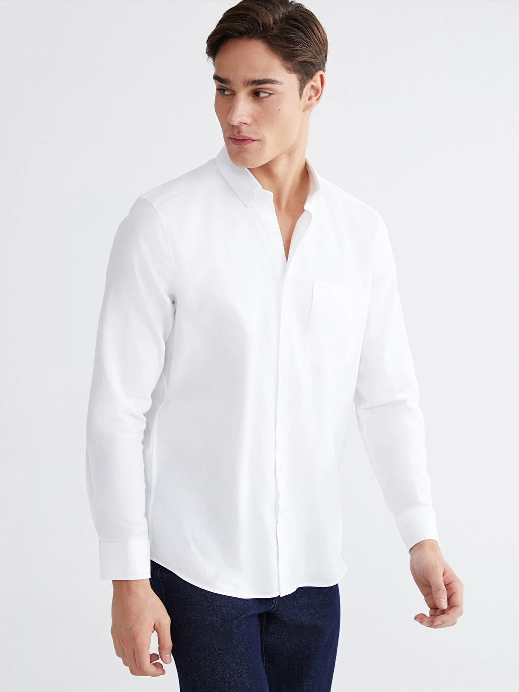 LCWAIKIKI Classic Regular Fit Gabardinska Muška Basic Košulja