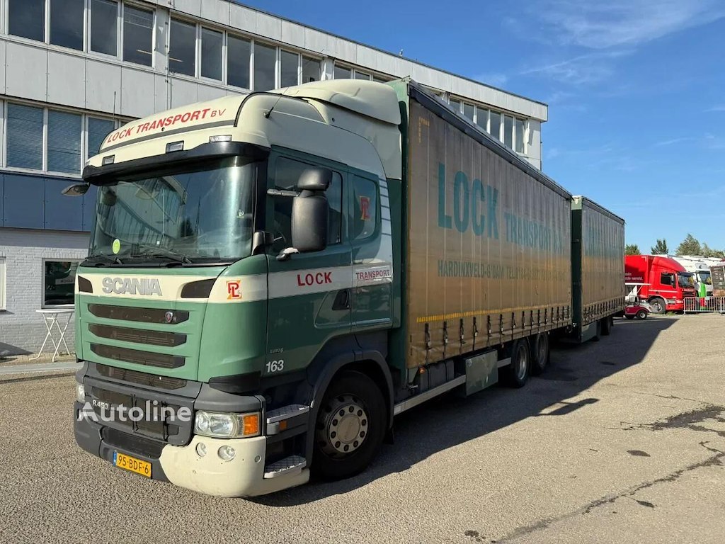Scania R450 6X2 + DRACO AANHANGER 2010 TUV TILL 17-08-2026 kamion sa klizna zavesa cerada